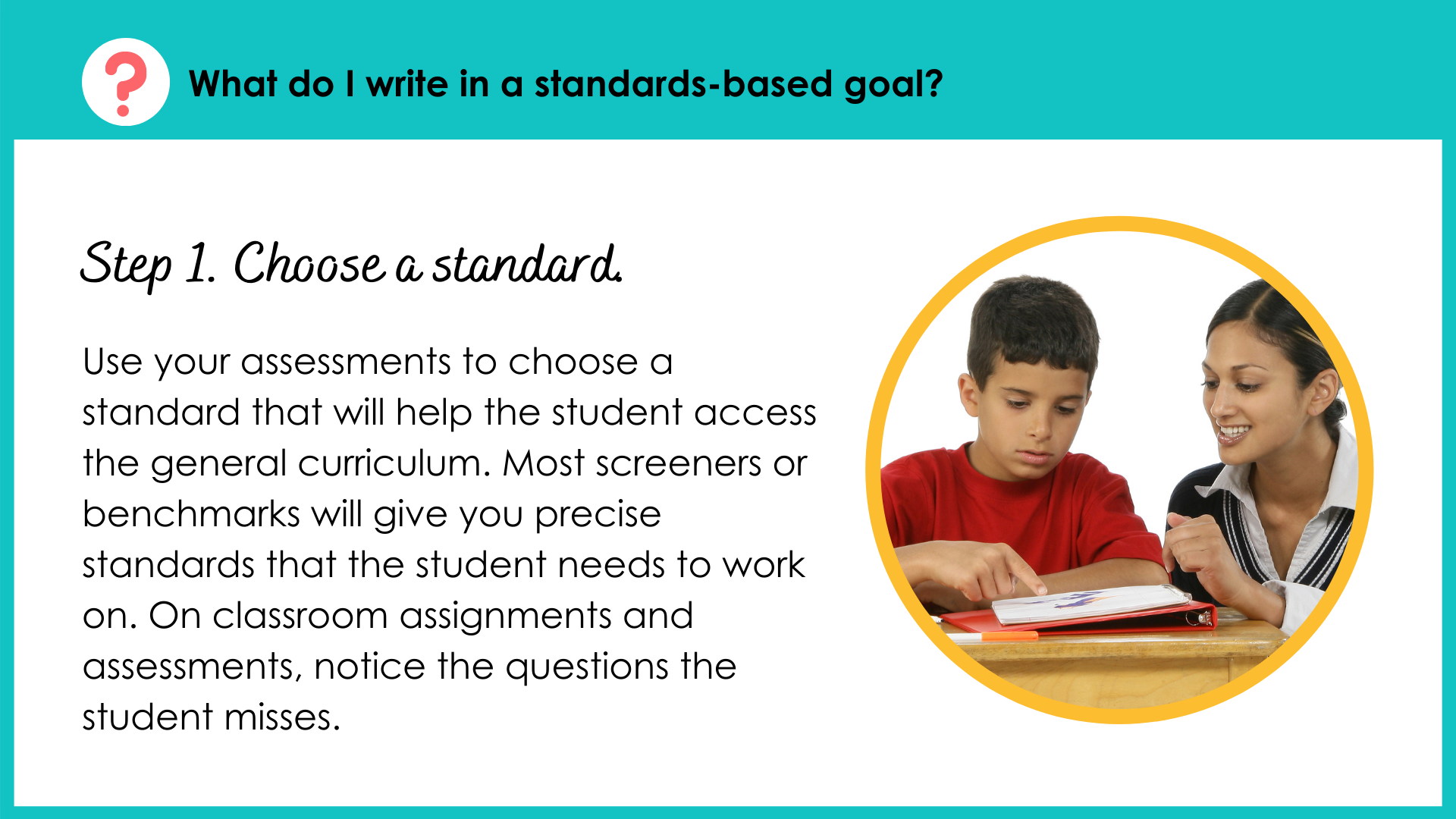 How to Write a Standards-Based Goal - Dot It » Blog Archive