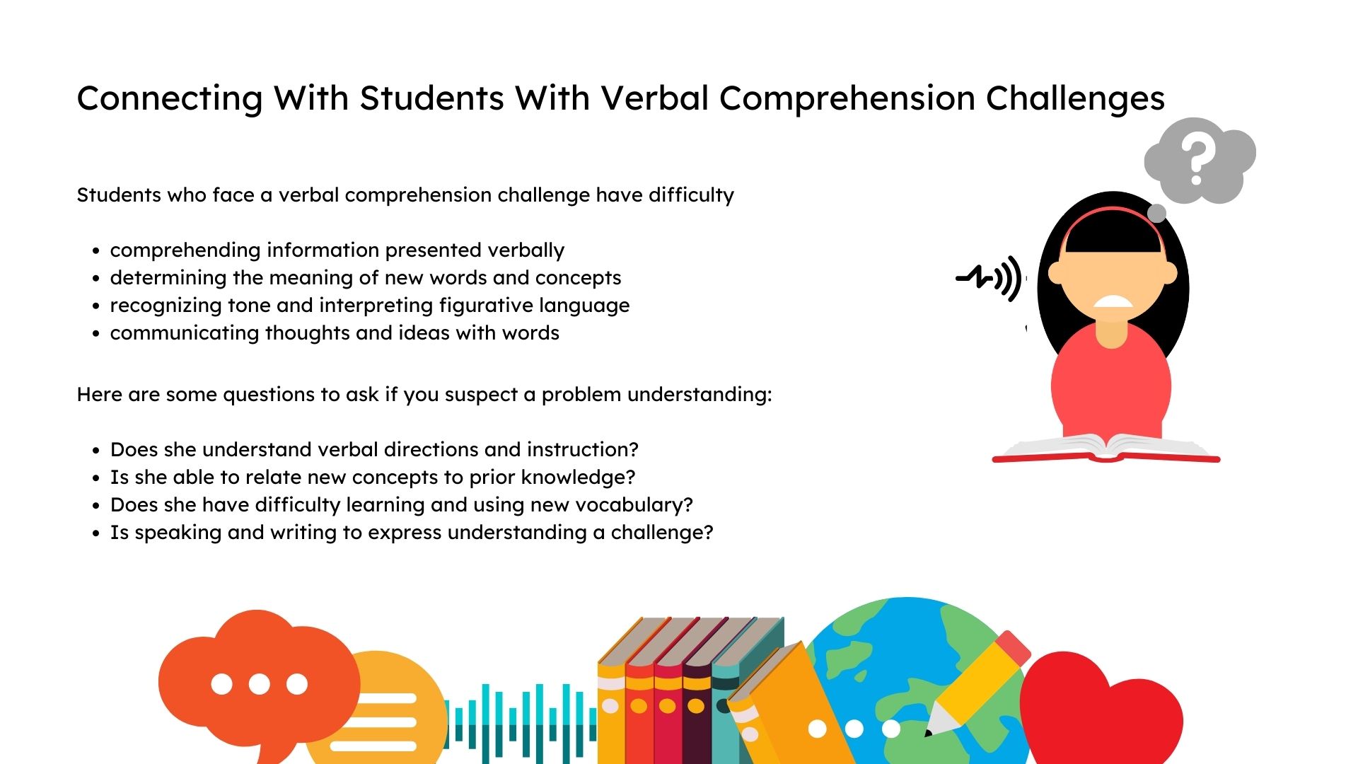 Connecting With Students With Verbal Comprehension Challenges - Dot It ...
